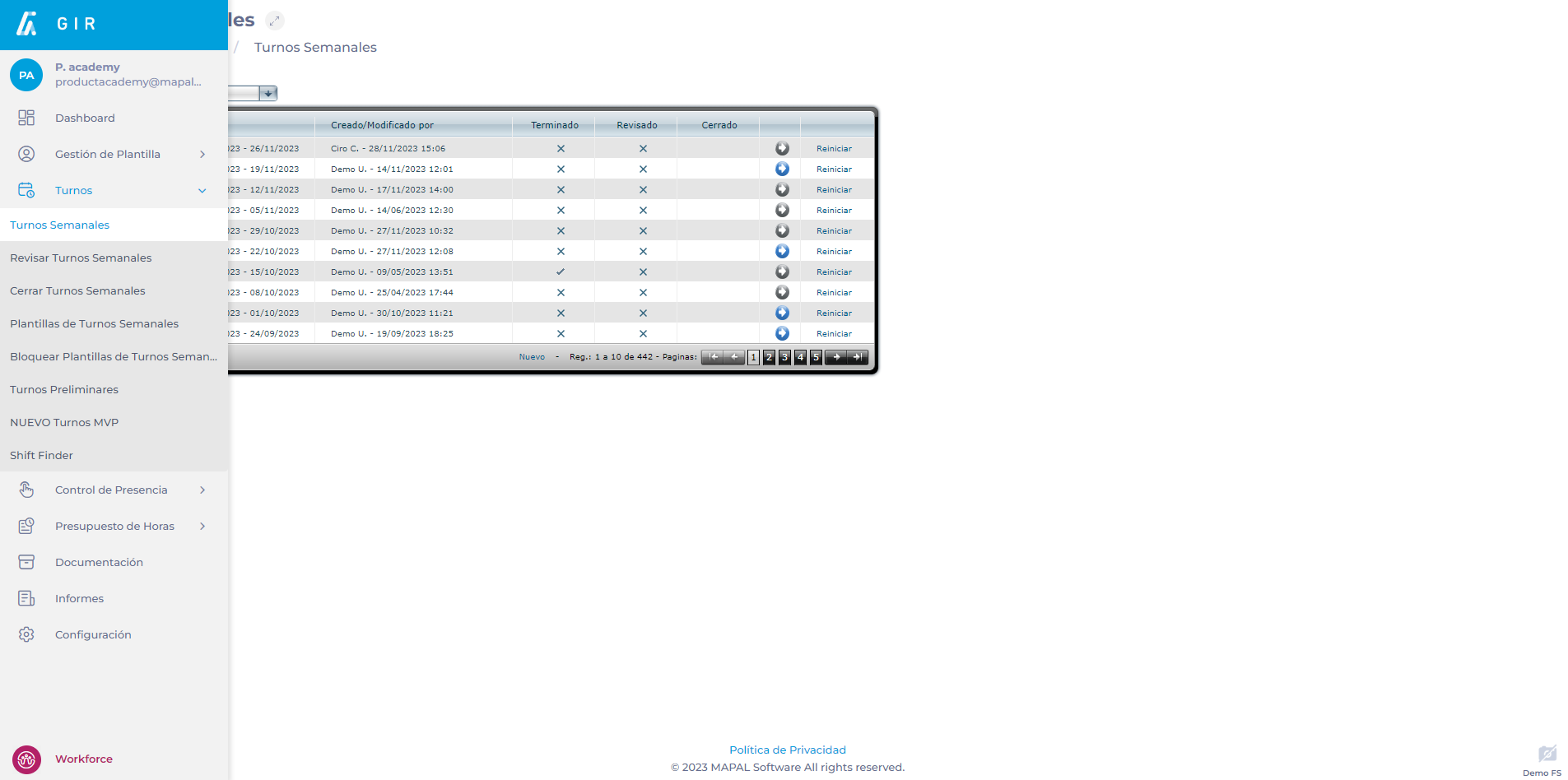Configure favorite shifts - Knowledge Base