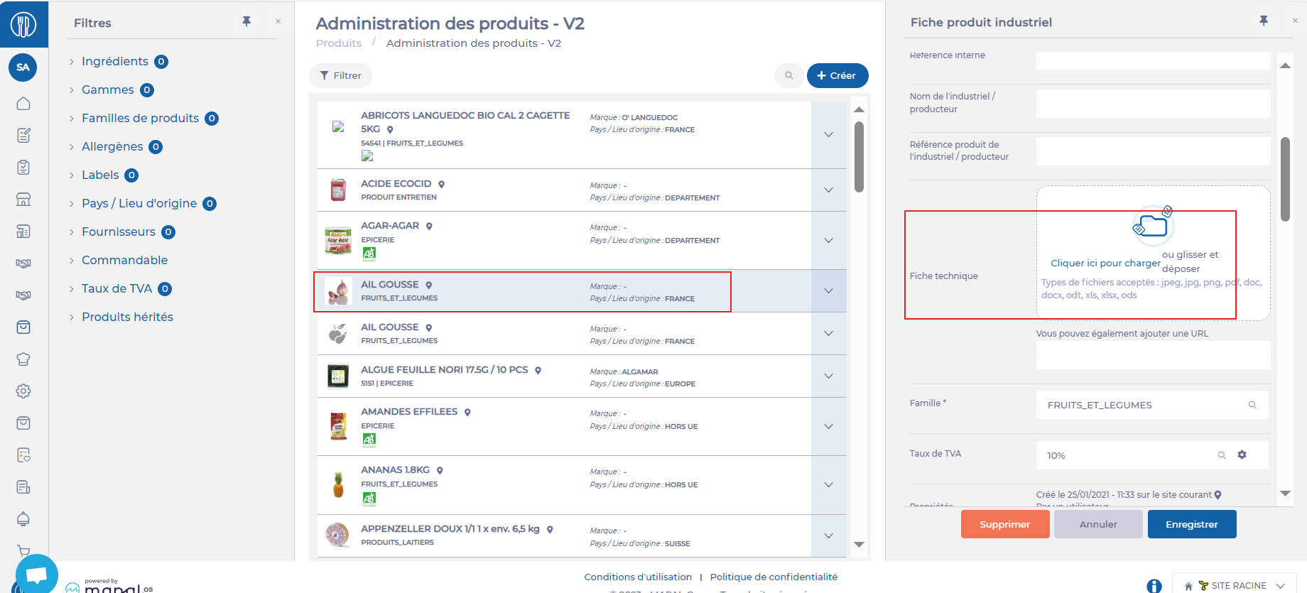 Link a data sheet to a product - Knowledge Base