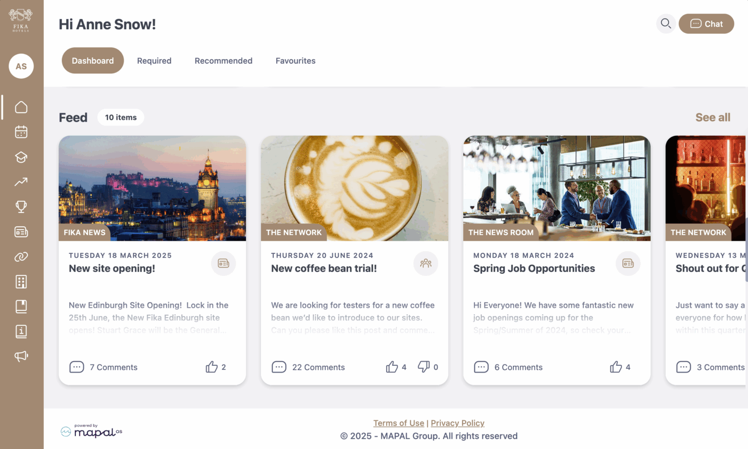 Understand the Mapal One dashboard - Knowledge Base