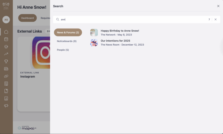 Understand the Mapal One dashboard - Knowledge Base