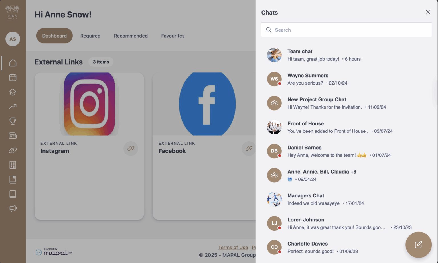 Understand the Mapal One dashboard - Knowledge Base
