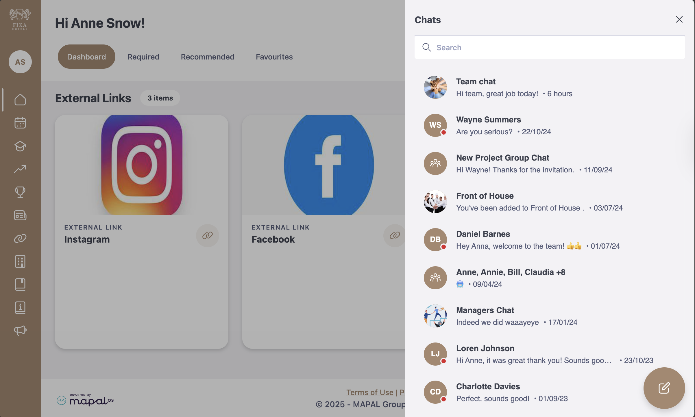 Understand the Mapal One dashboard - Knowledge Base