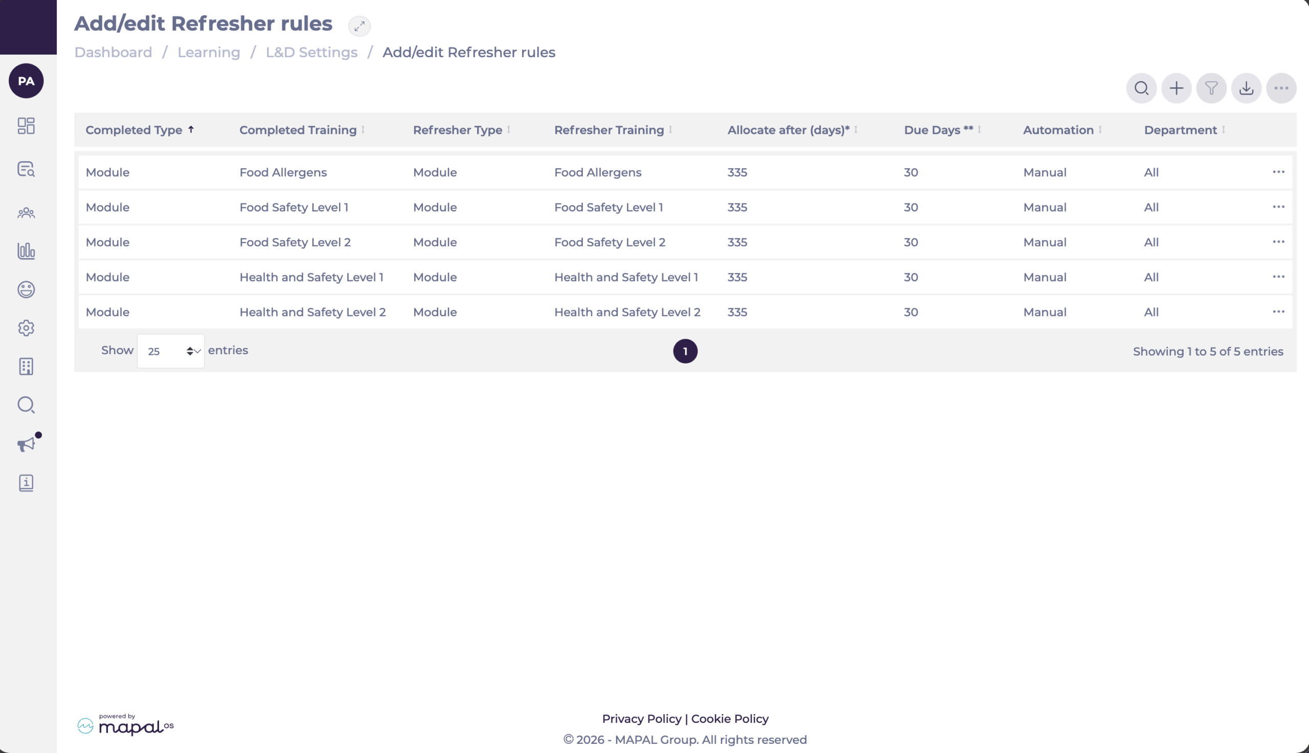 Add and edit refresher rules - Knowledge Base